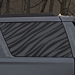 Fits 2015-2020 Cadillac Escalade Rear Side Window Zebra Print Decal ...