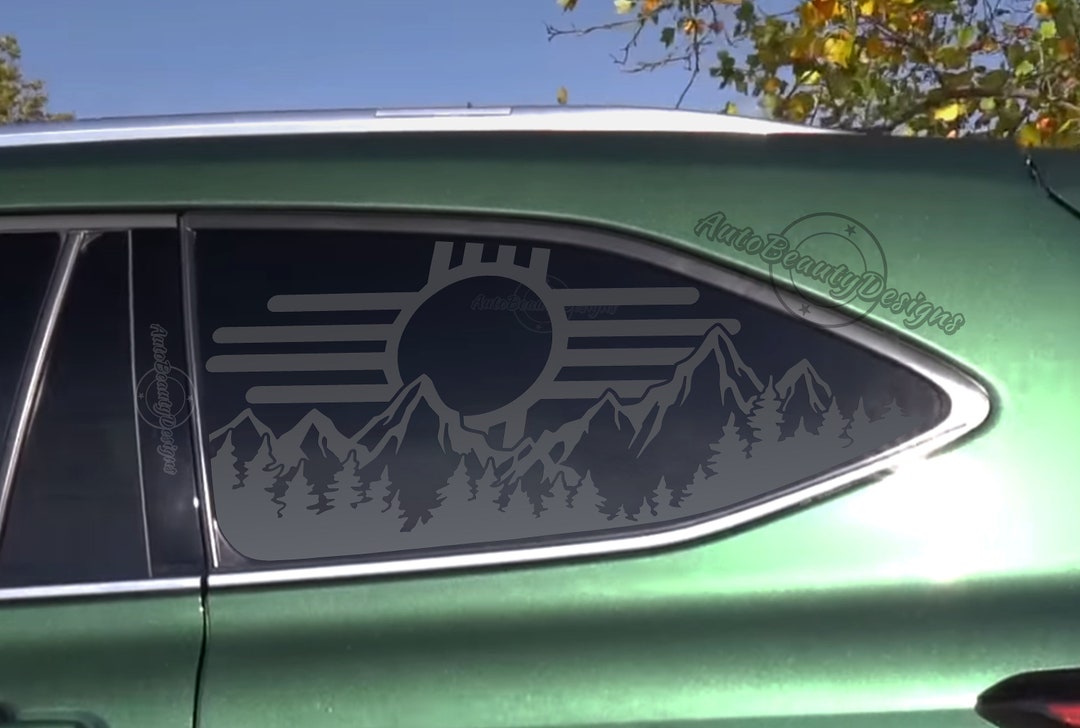 Fits 2020-2024 Toyota Highlander Rear Side Windows Zia Symbol Mountain ...