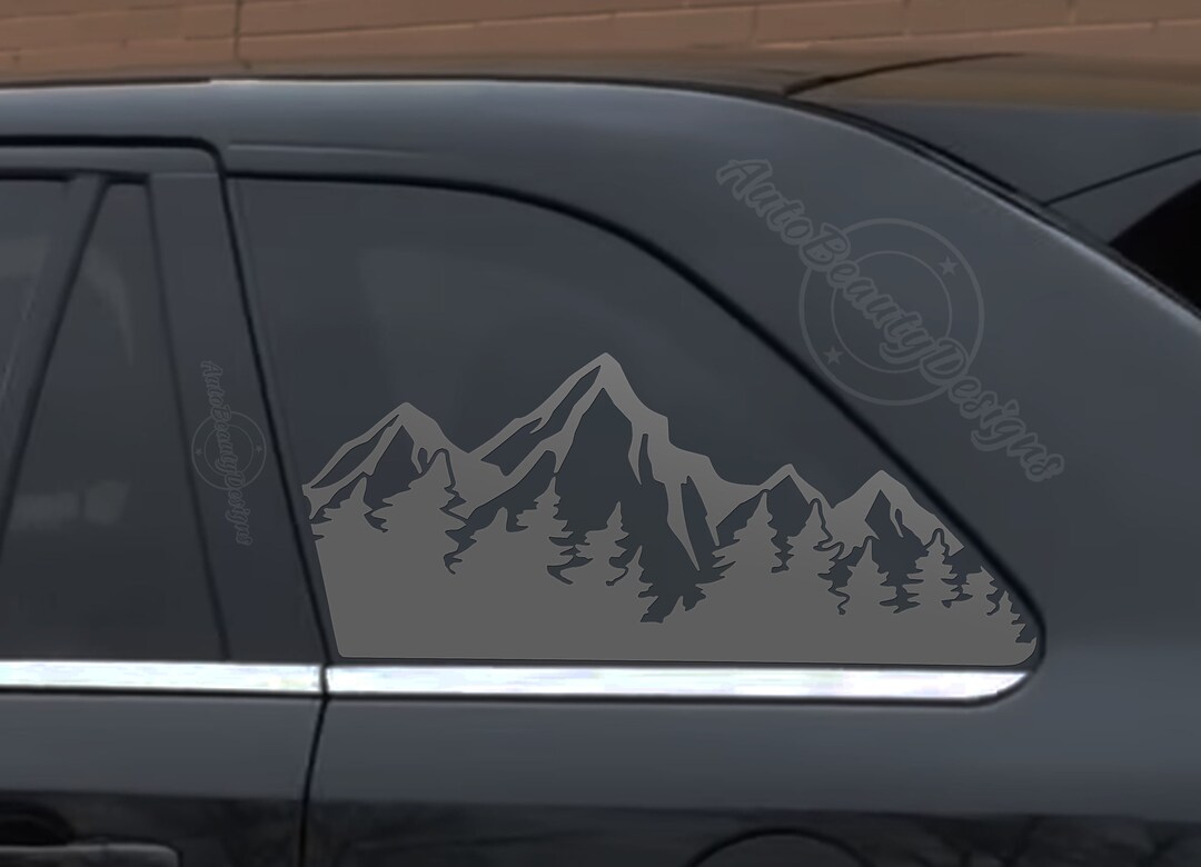 Fits 2007-2014 Ford Edge Rear Side Window Mountain Tree Outdoor Decal ...