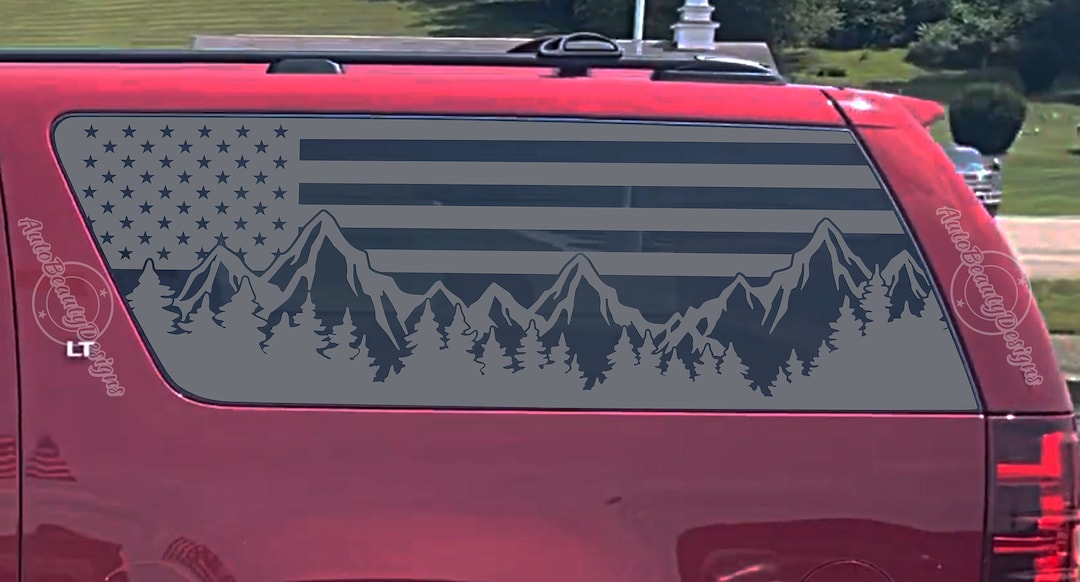 Fits 2007-2014 Cadillac Escalade ESV Rear Side Window American Flag ...