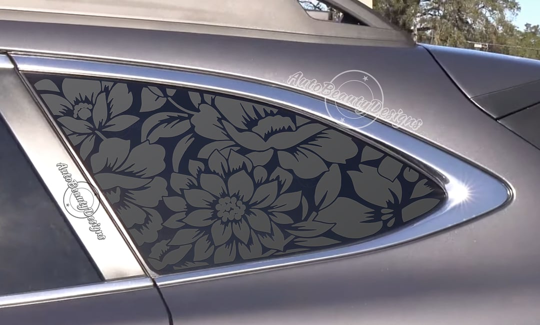Fits 2020-2025 Subaru Outback Rear Side Window Floral Flowers Pattern ...