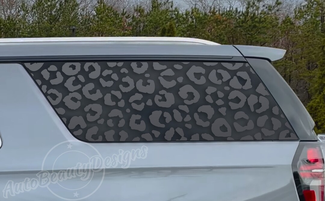 Fits 2021-2026 Chevy Suburban Rear Side Window Leopard Cheetah Print ...