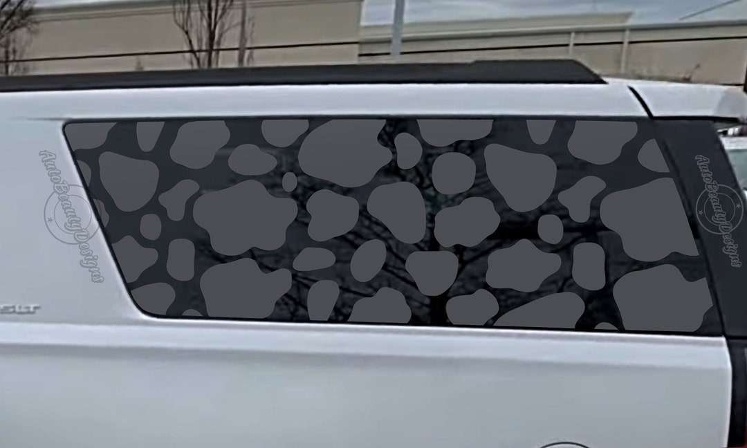 Fits 2015-2020 Cadillac Escalade ESV Rear Side Window Cow Print Decal ...