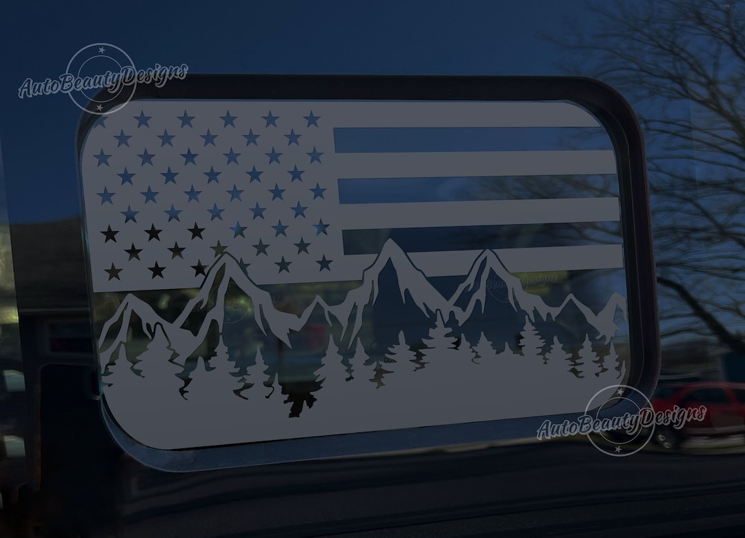 Fits 2022-2025 Ford Maverick Rear Middle Sliding Window American Flag ...