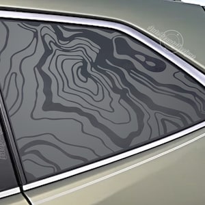 Fits 2019-2024 Subaru Forester Rear Side Window Topographic Map Decal ...