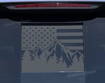 Fits 2006-2014 Honda Ridgeline Rear Middle Sliding Window American Flag ...