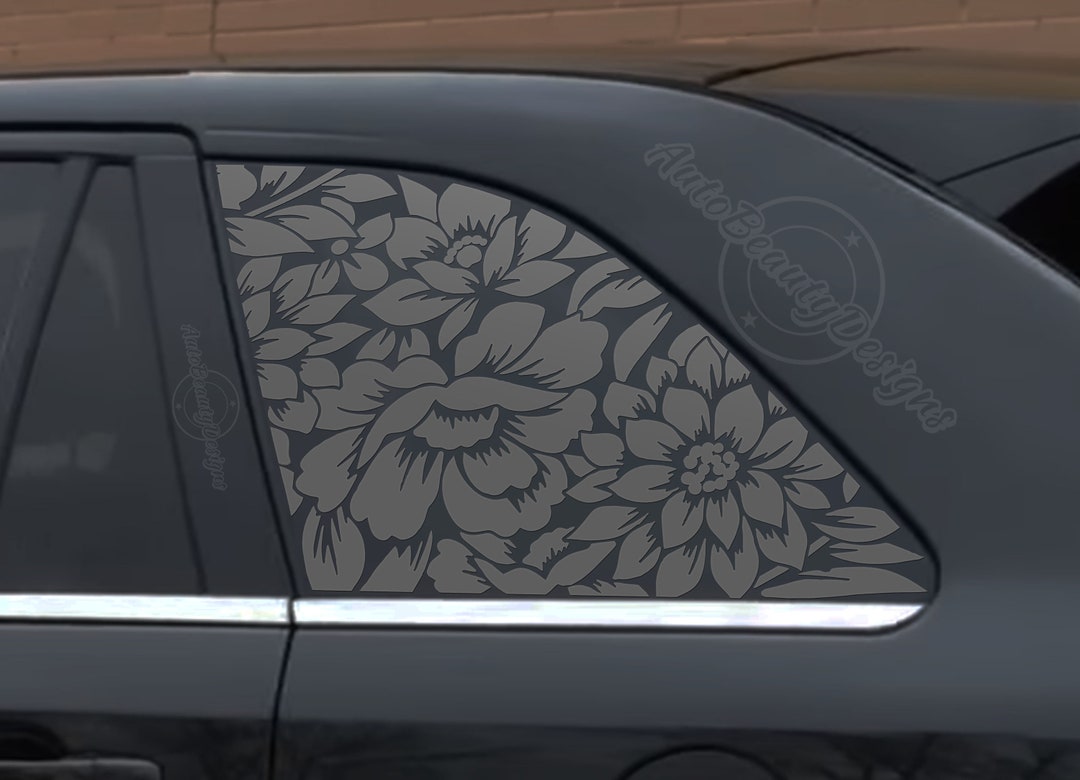 Fits 2007-2014 Ford Edge Rear Side Window Floral Flowers Decal Sticker ...
