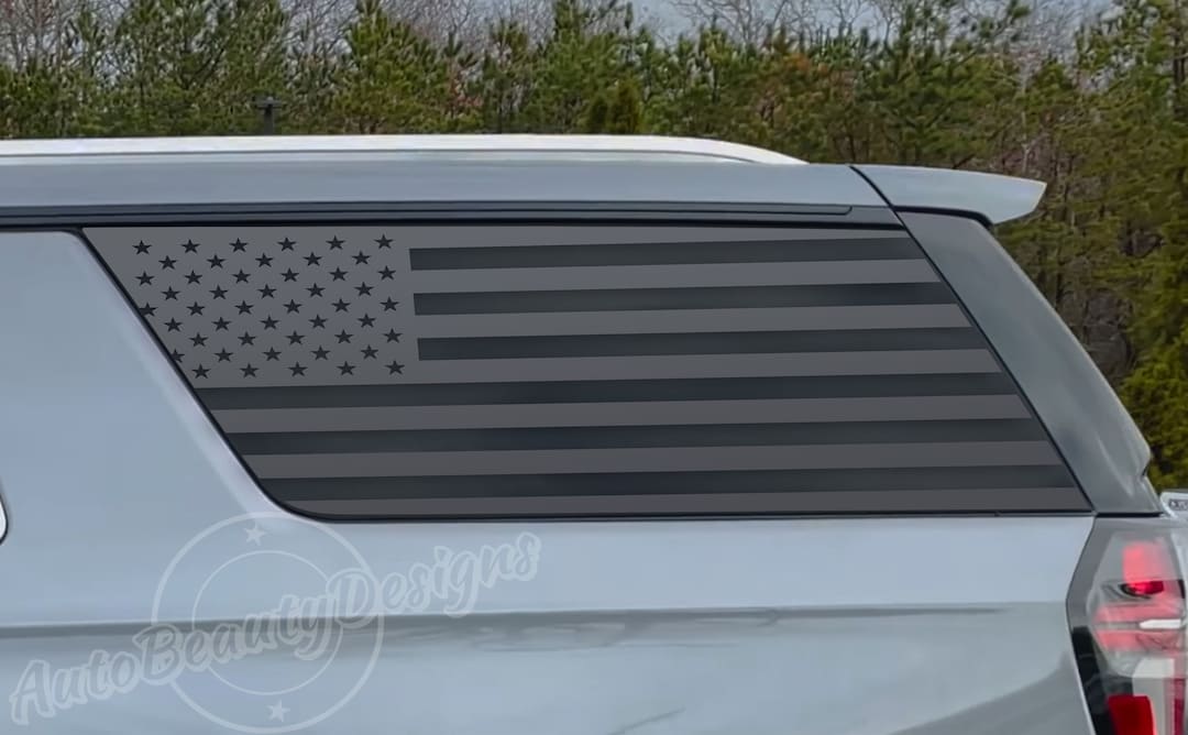 Fits 2021-2026 GMC Yukon XL Rear Side Window American Flag Decal ...