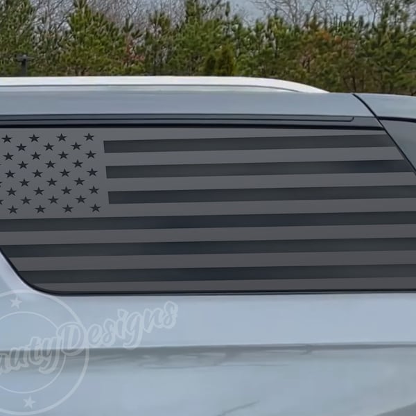 Gmc Rear Window American Flag Decal - Etsy