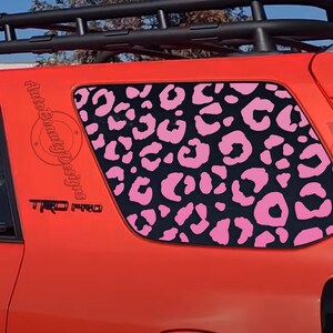 Fits 2010-2024 Toyota 4RUNNER Rear Side Window Leopard Cheetah Print ...