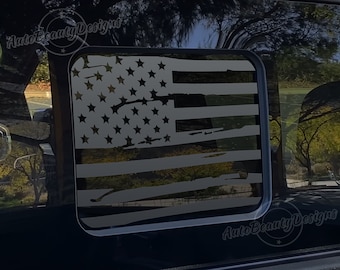 Ford F150, F250, F350 Rear Sliding Window State Flag Vinyl Sticker ...