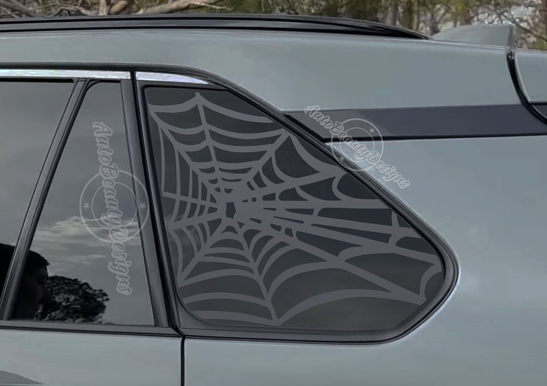 Fits 2019-2024 Toyota RAV4 Rear Side Windows Spider Web Decal Sticker ...