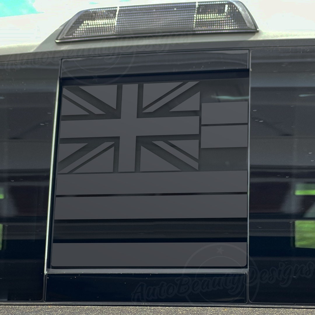 Fits 2016-2023 Toyota Tacoma Rear Middle Sliding Window Hawaiian Flag ...