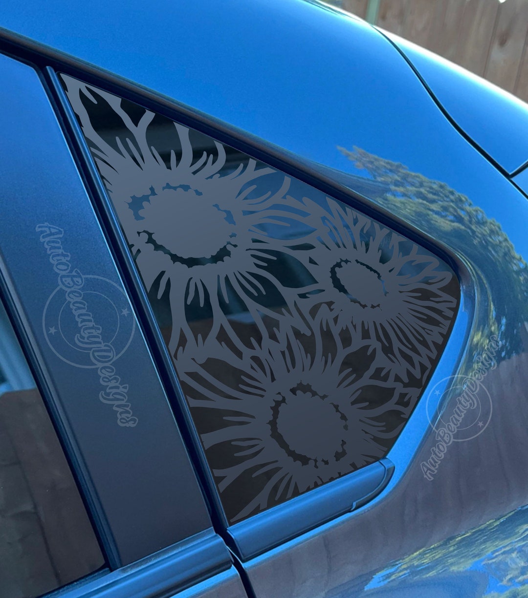 Fits 2018-2023 Subaru Crosstrek Rear Side Window Floral Sunflowers ...