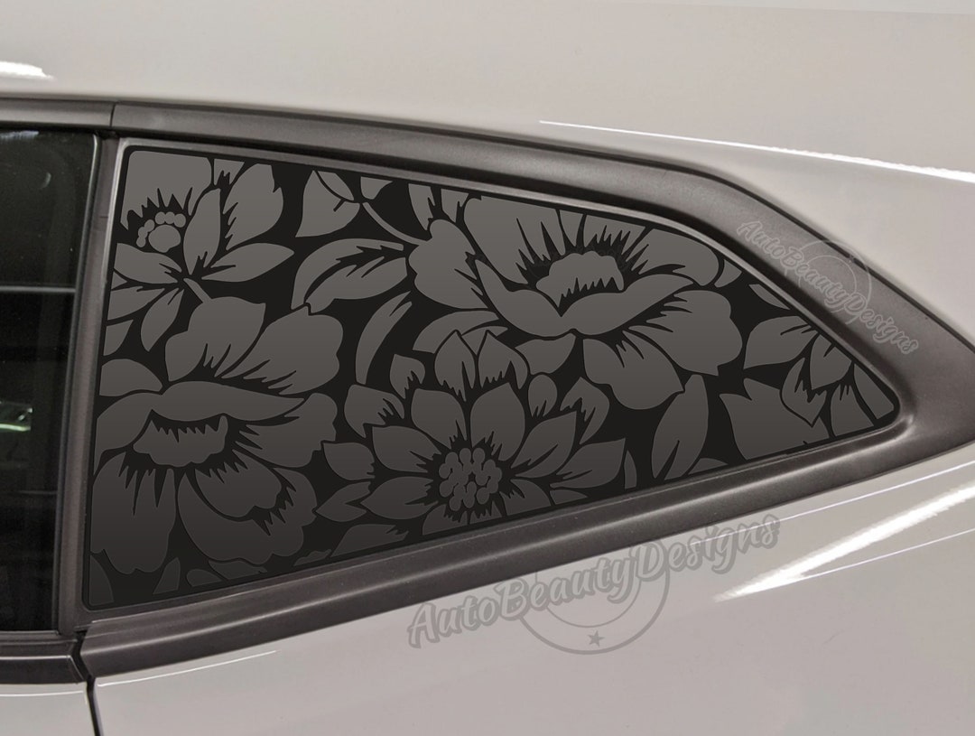 Fits 2016-2022 Chevrolet Camaro Rear Side Window Floral Flowers Decal ...