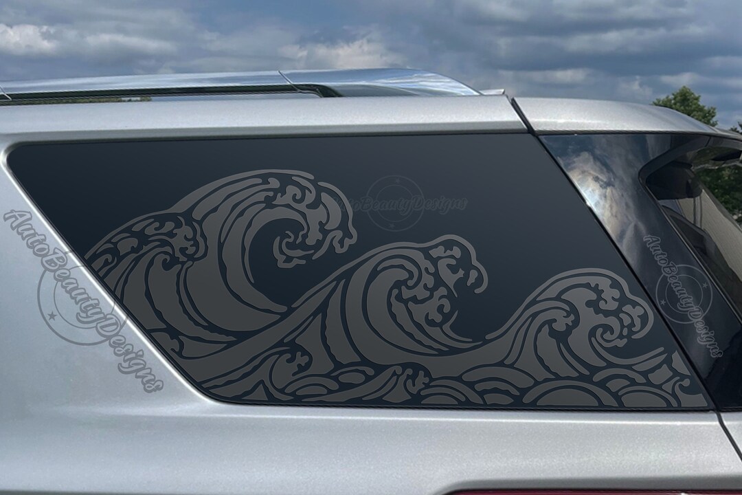 Fits 2018-2023 Chevrolet Traverse Rear Side Window Ocean Waves Decal ...