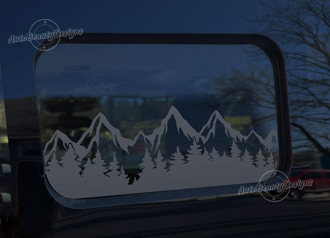 Fits 2022-2025 Ford Maverick Rear Middle Sliding Window Mountain Tree ...