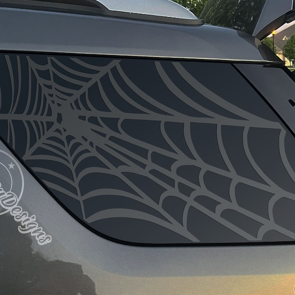 Spider Web Rear Decal - Etsy