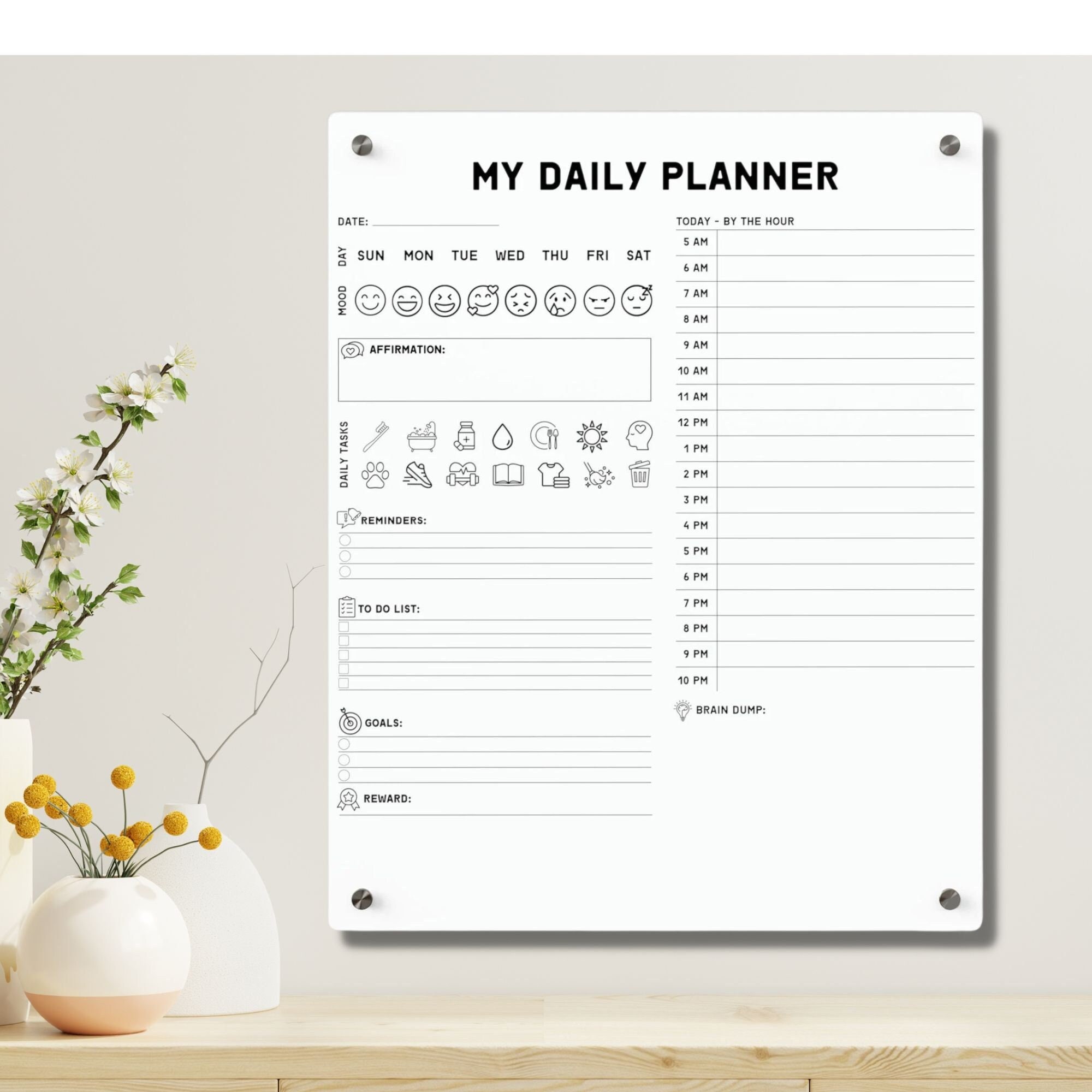 ADHD Planner Adult ADHD Daily Planner for ADHD Daily Schedule Command ...