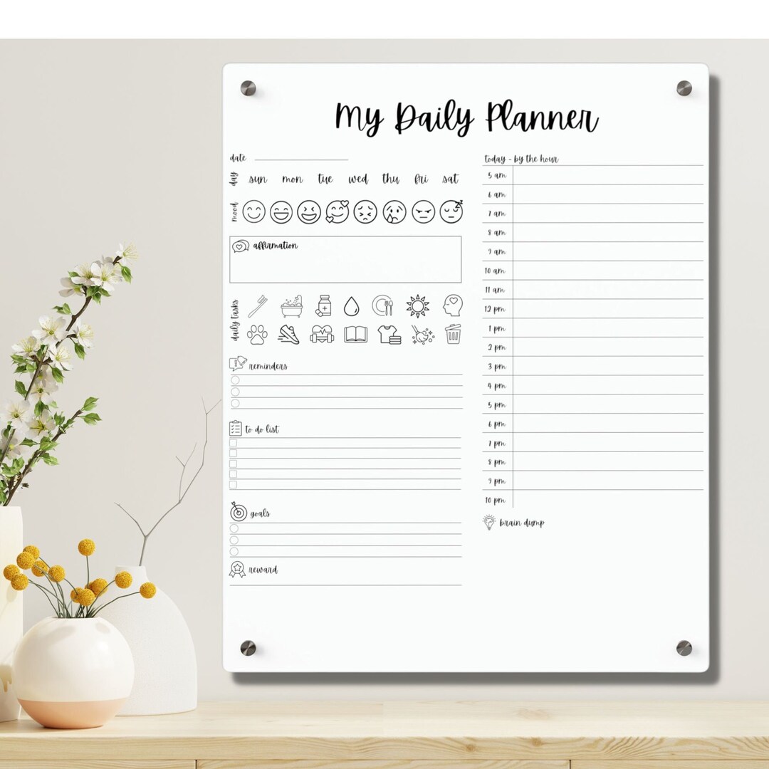 ADHD Planner Adult ADHD Daily Planner for ADHD Autism Planner Acrylic ...