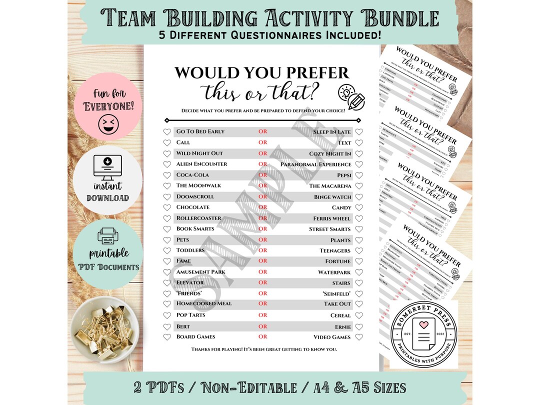 Team Building Games Get to Know Me Questionnaire Printable Employee ...