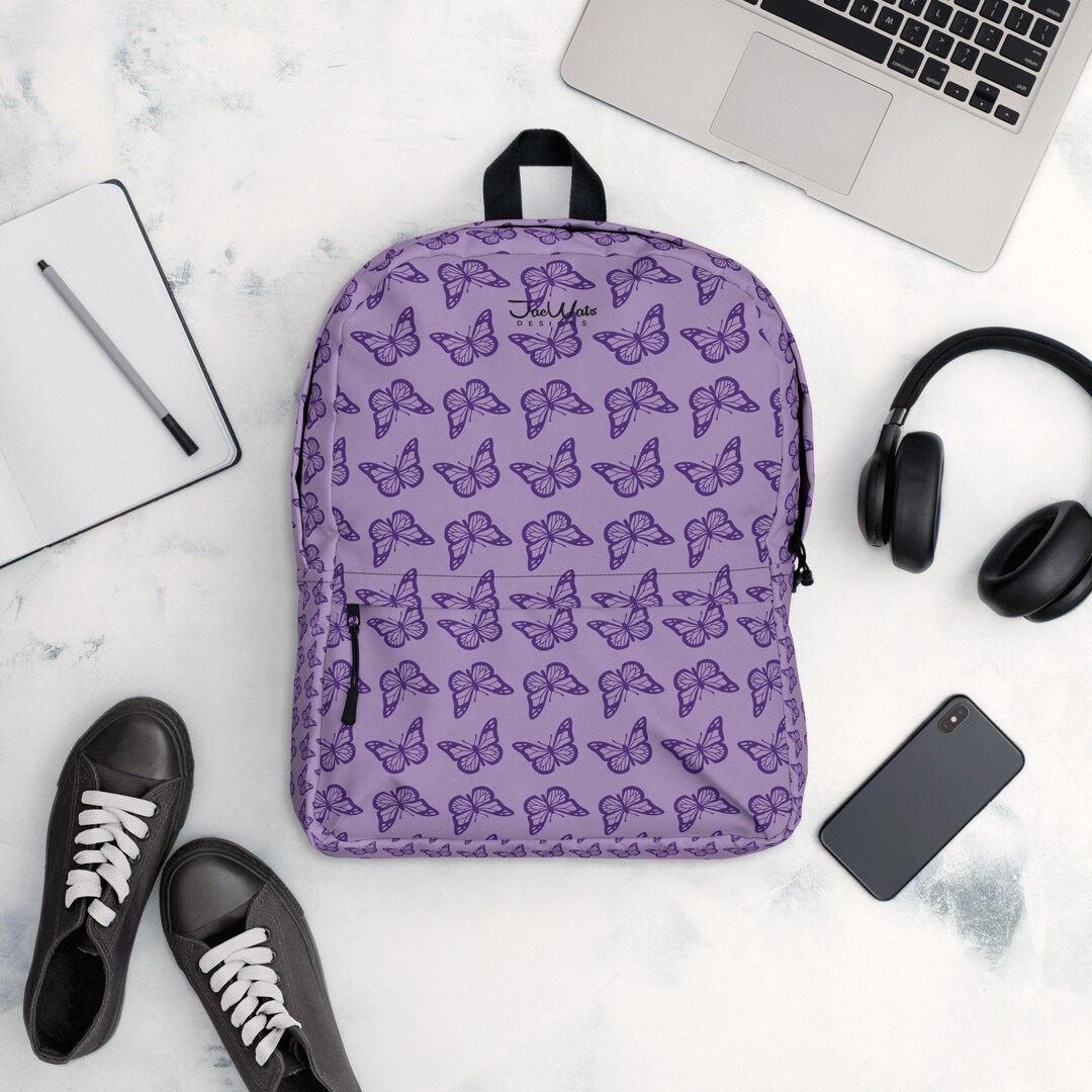 Purple Butterfly Backpack - Etsy