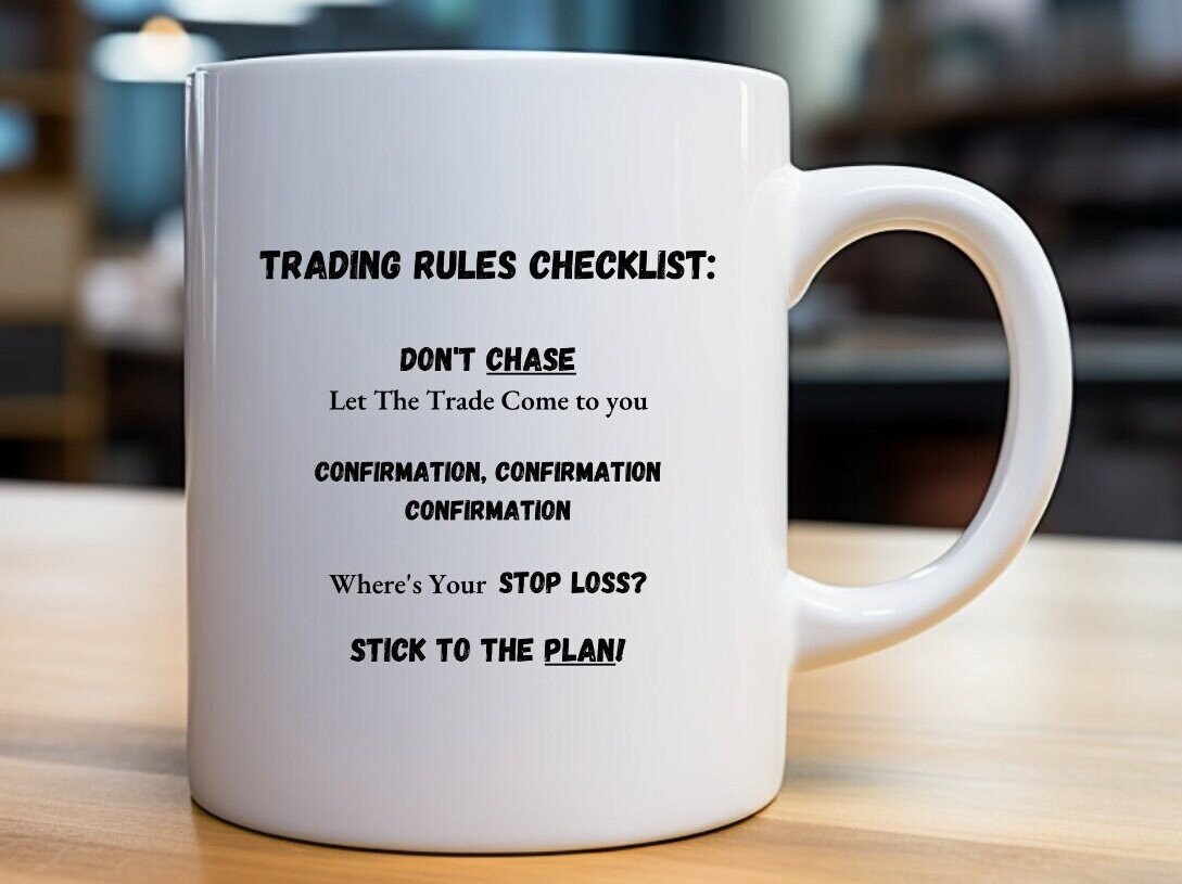 Trading Rules Checklist Coffee Mug. Stock Market Gift for Day Traders ...