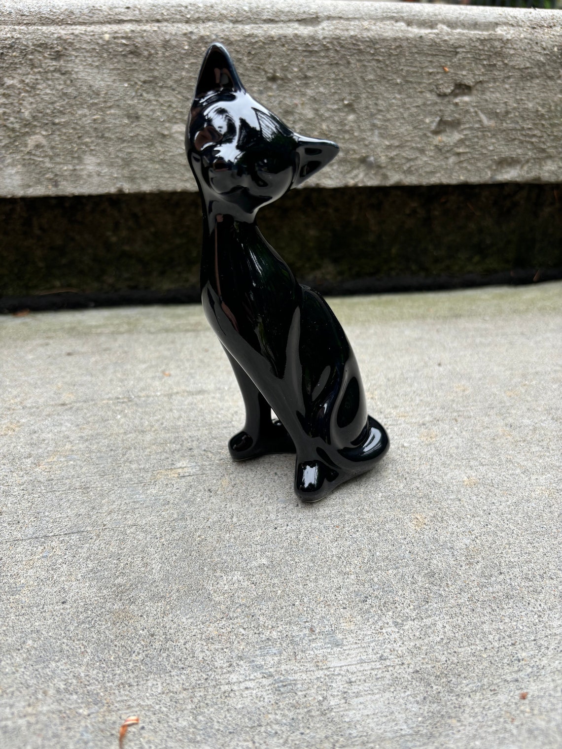 Black Ceramic Cat Vase - Etsy