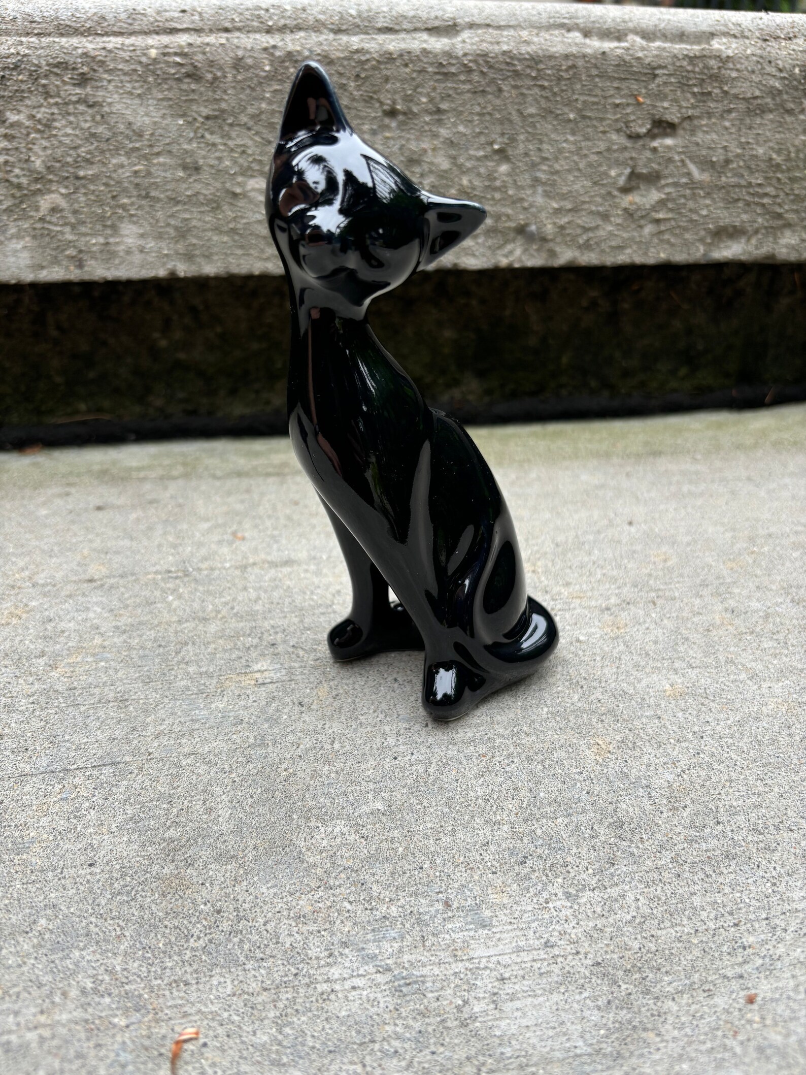 Black Ceramic Cat Vase - Etsy