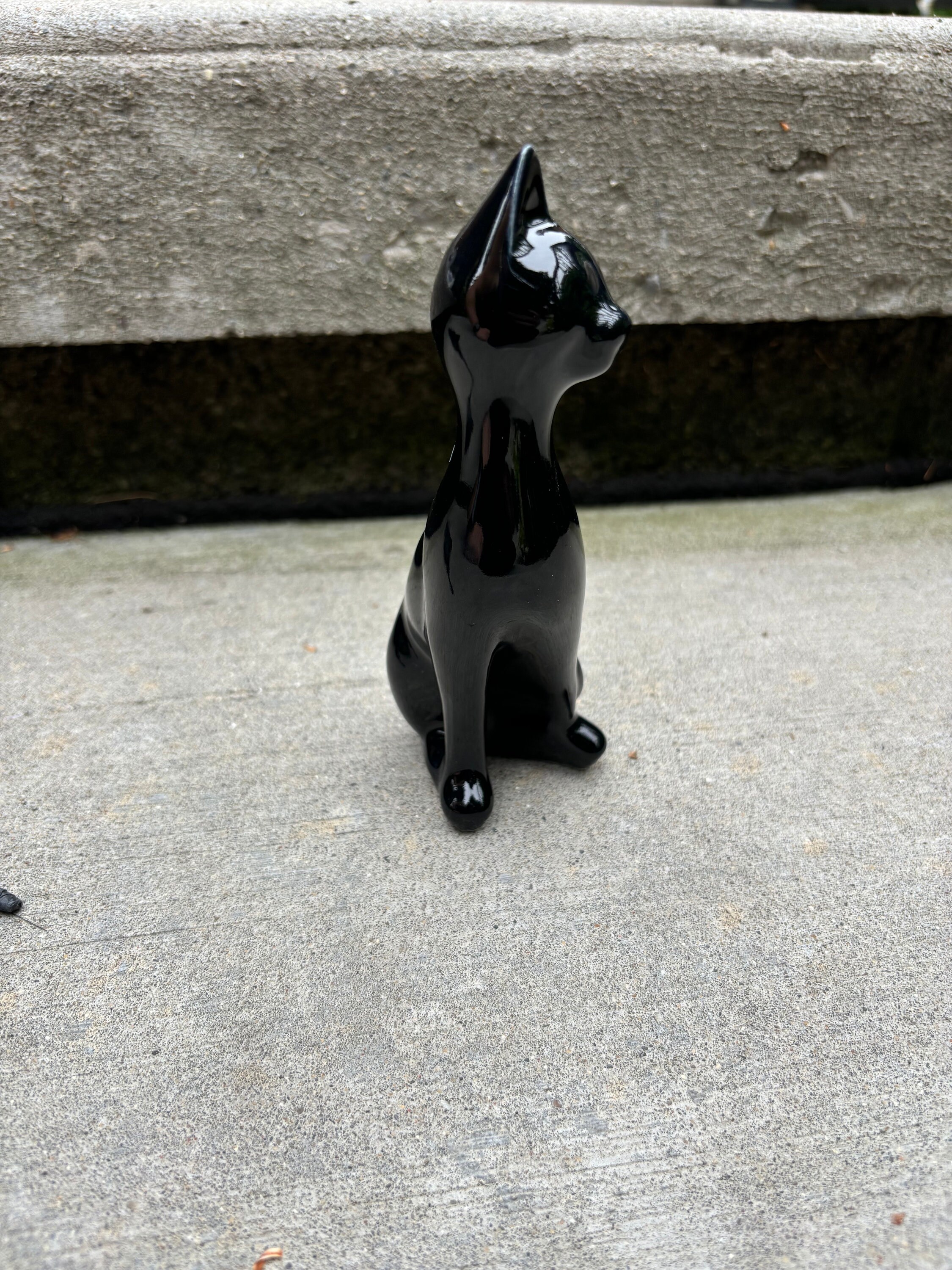 Black Ceramic Cat Vase - Etsy