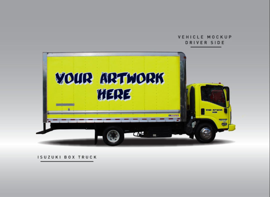 Vehicle Mockup - 2019 Isuzu Box Truck - Etsy
