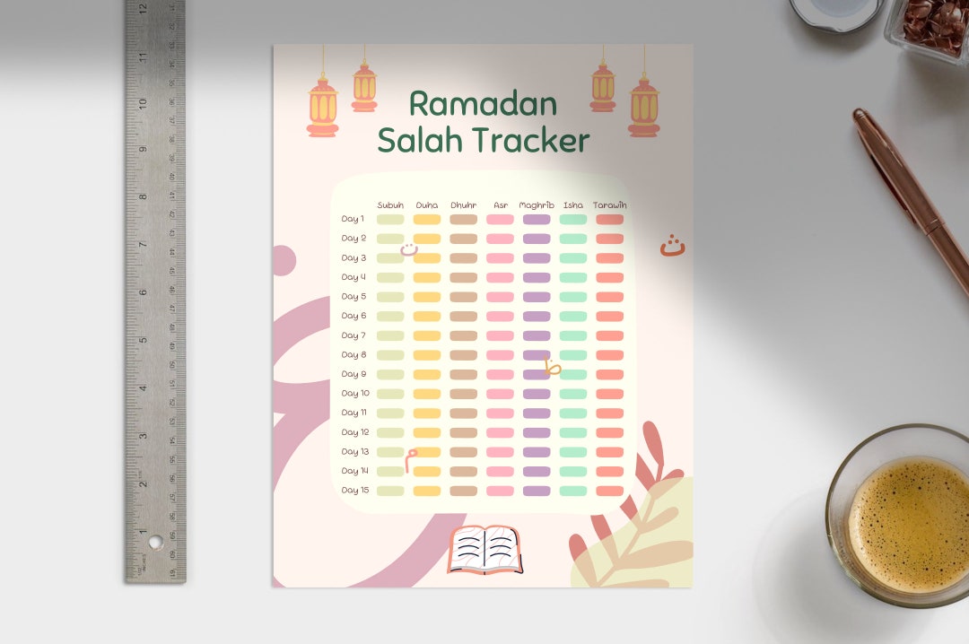 Ramadan Salah (prayer) Tracker/checklist - Etsy