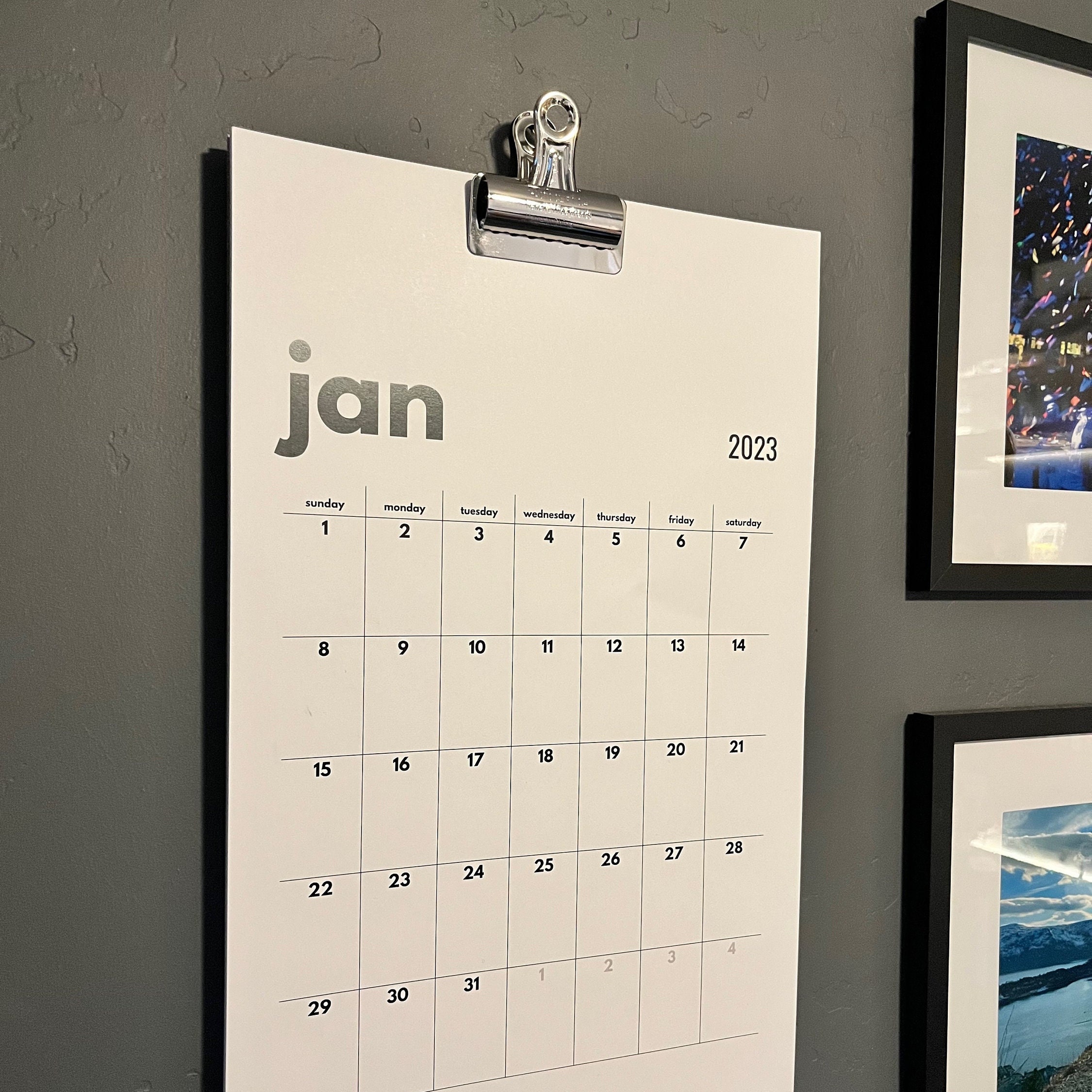 2023 Monthly Calendar Printable 2023 A3 11in X 17in Calendar Jan Dec ...