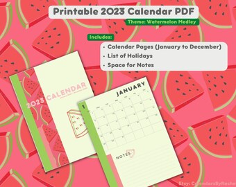 Watermelon Months Printable - Etsy