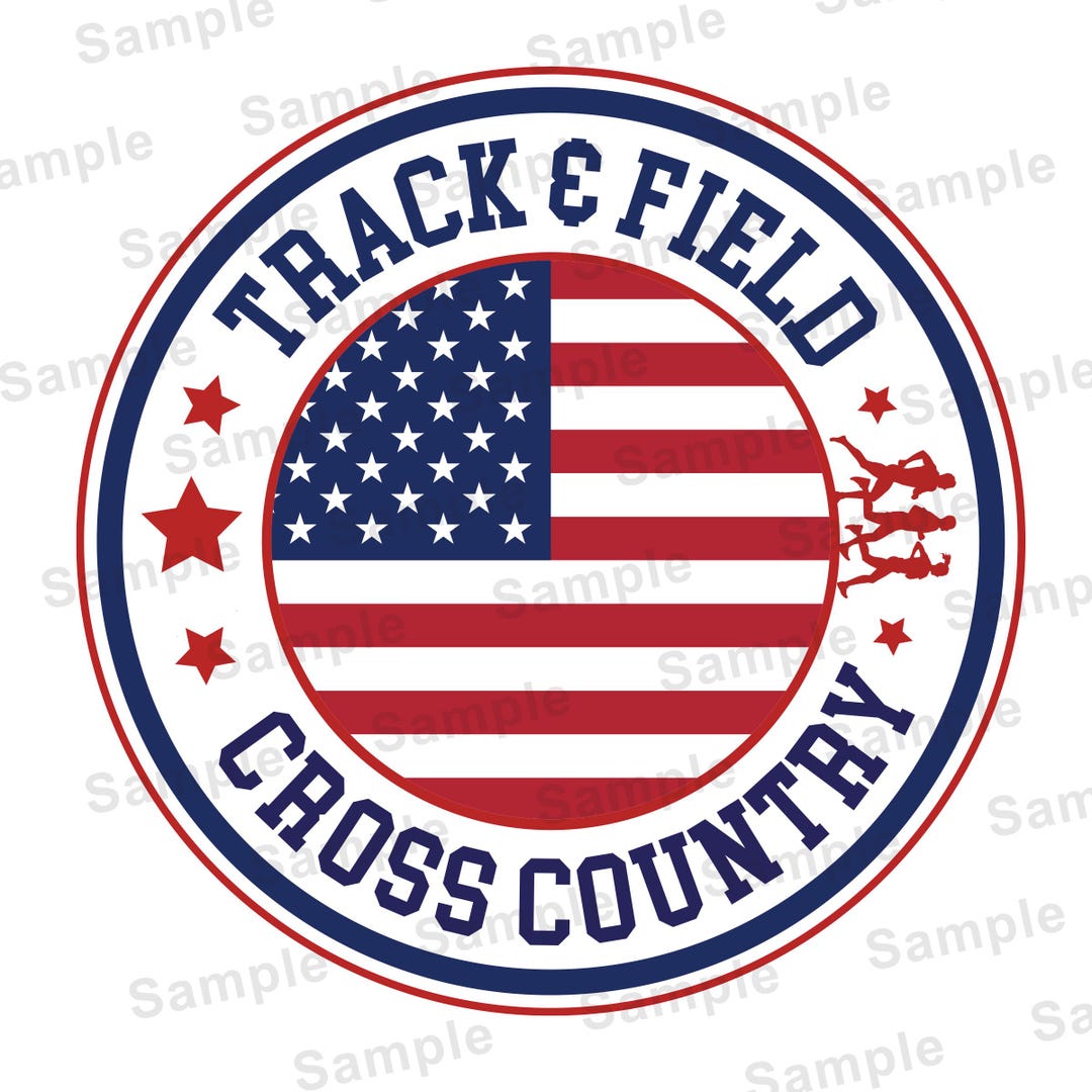 USA Patriotic Red White Blue Track Field Cross Country Run | Instant ...
