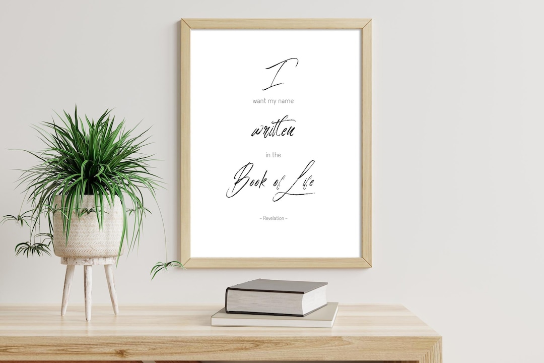 I Want My Name Written -revelation | Homedecor | Digital Download ...