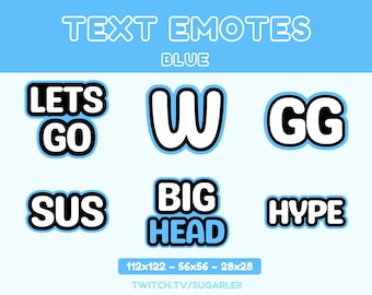 X30 Blue Emotes Bundle for Twitch and Discord Sparkle, Cute, Aesthetic ...