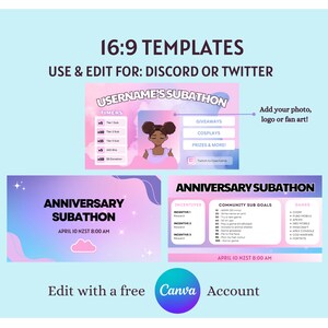 TWITCH SUBATHON Template Social Media Full Bundle - Candy Skies ...