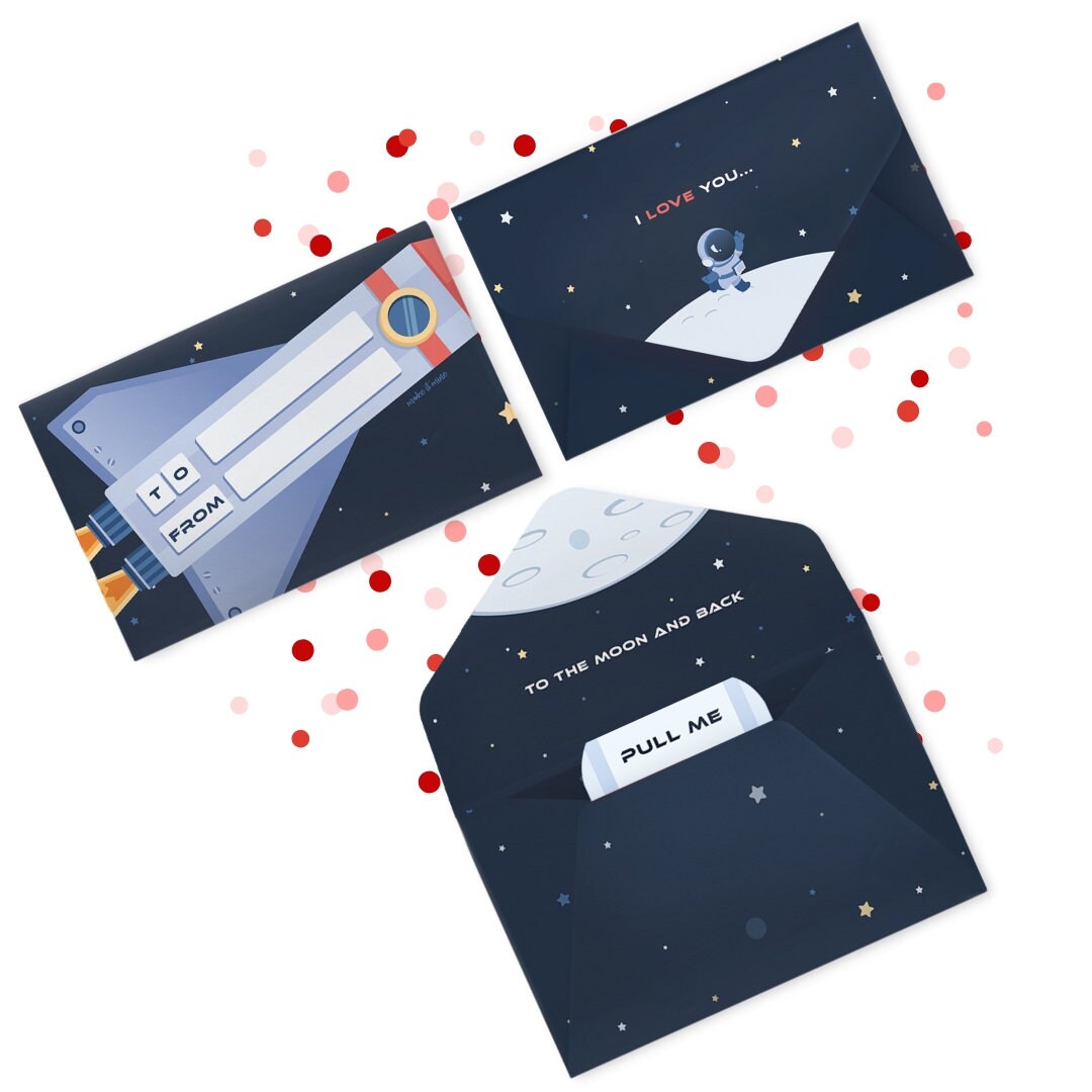 Funny Anniversary Card Confetti Explosion 3d Popbox Cubes I Love You