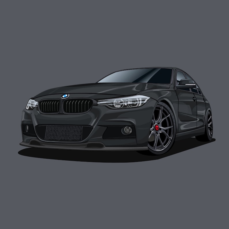 Personalized Hand Illustrated Car Portrait Custom Portrait - Etsy