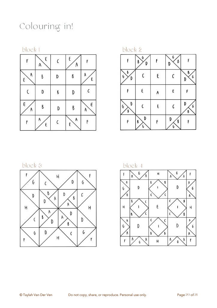 PDF Quilt Pattern Download - Patchwork Sampler Quilt - "stars in Her ...