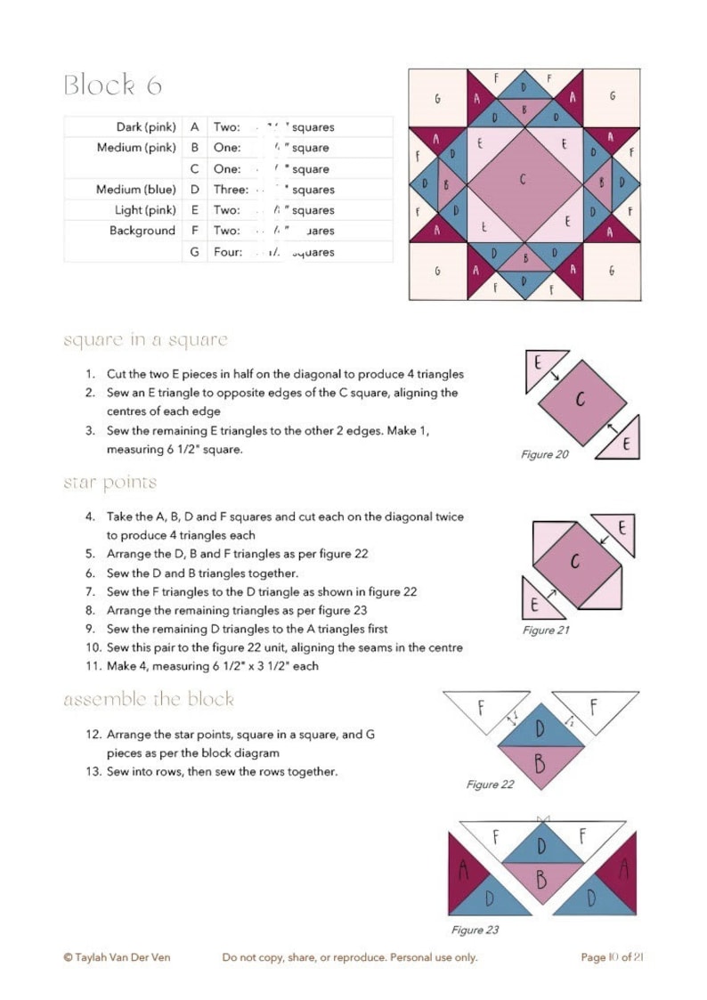 PDF Quilt Pattern Download Patchwork Sampler Quilt - Etsy