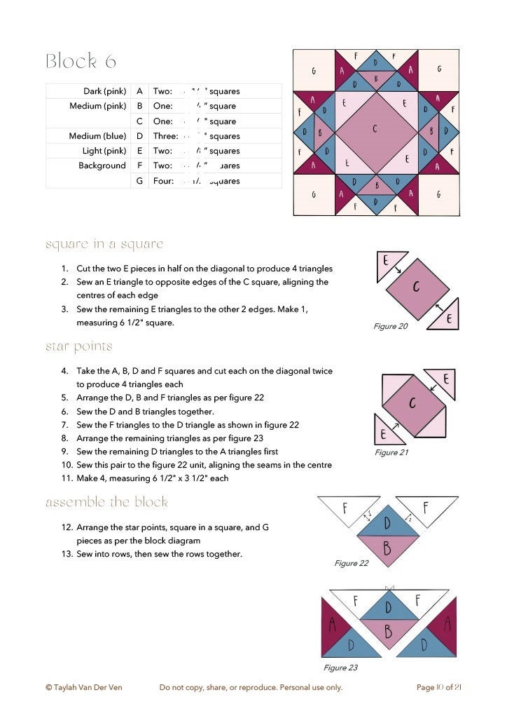 PDF Quilt Pattern Download Patchwork Sampler Quilt - Etsy