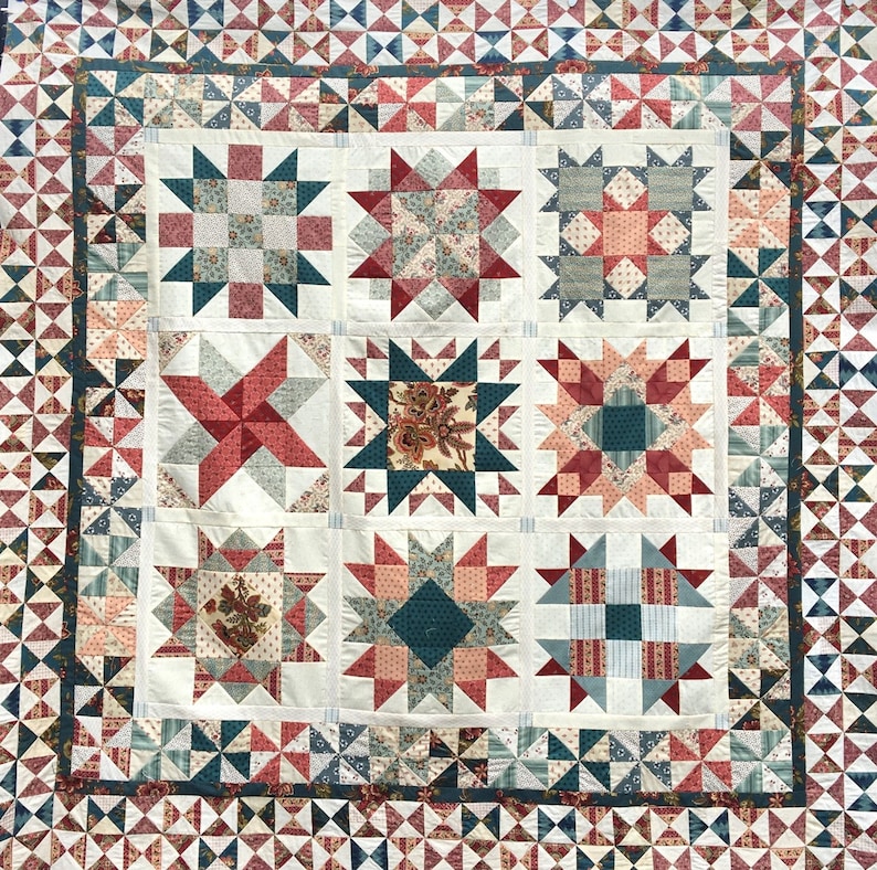 PDF Quilt Pattern Download Patchwork Sampler Quilt - Etsy