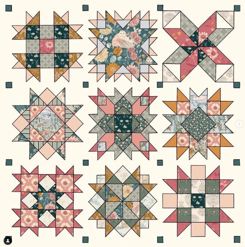 PDF Quilt Pattern Download Patchwork Sampler Quilt - Etsy