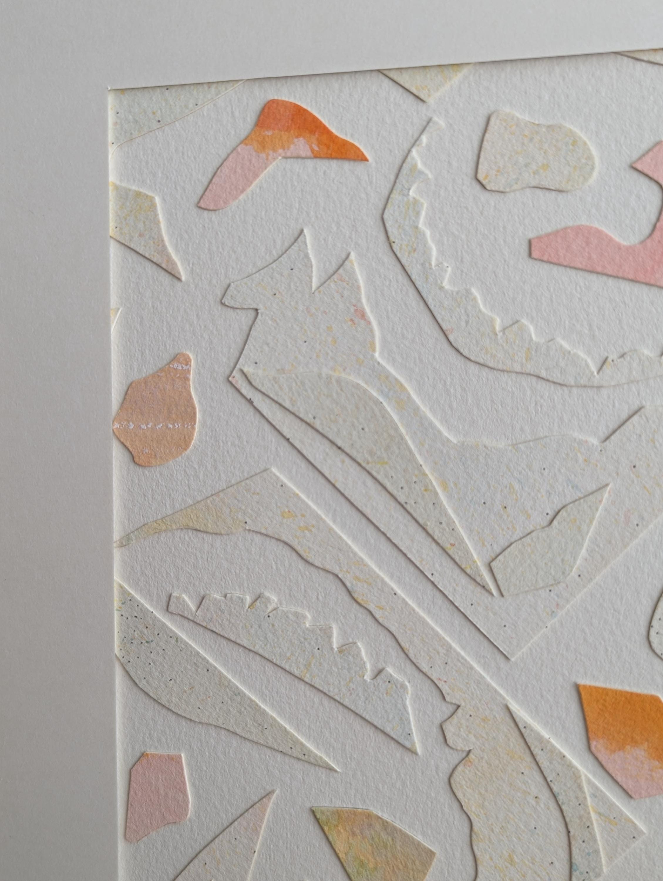 Original Abstract Art - Impressions of a White Chalky Cliff - 9"x12 ...
