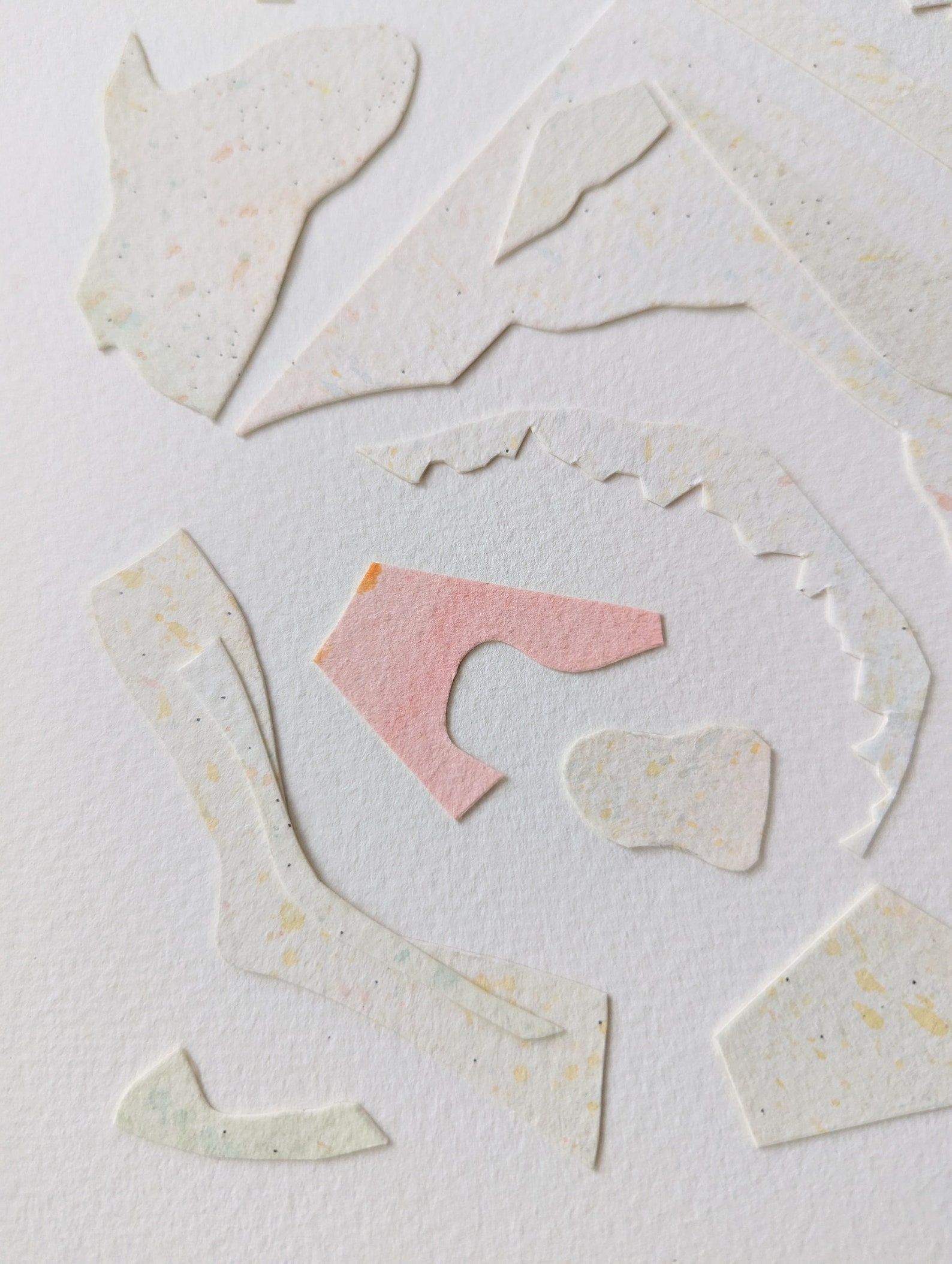 Original Abstract Art - Impressions of a White Chalky Cliff - 9"x12 ...