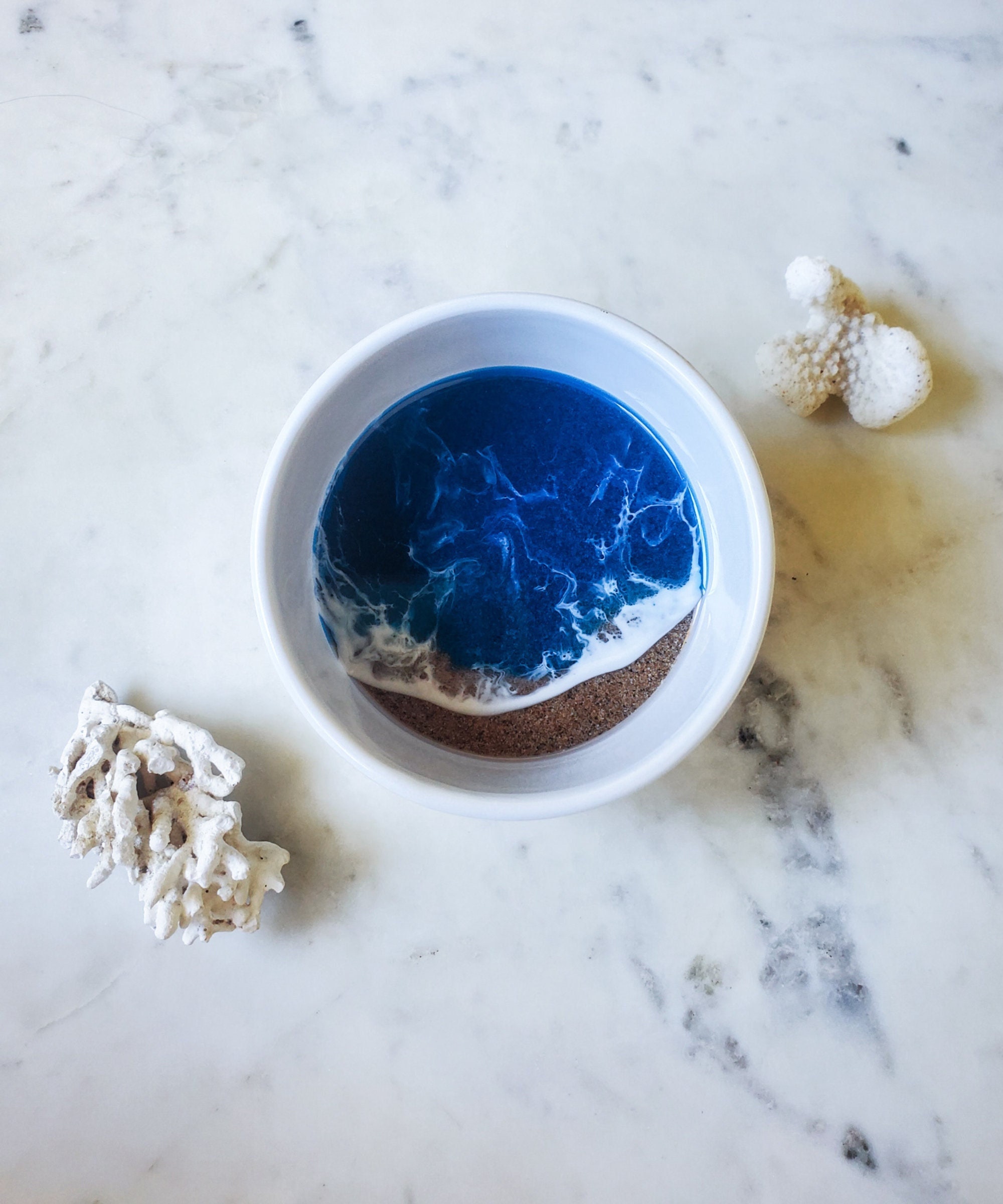 Ceramic Dish Ocean Waves Hawaiian Art Ocean Resin Bowl for Charcuterie ...