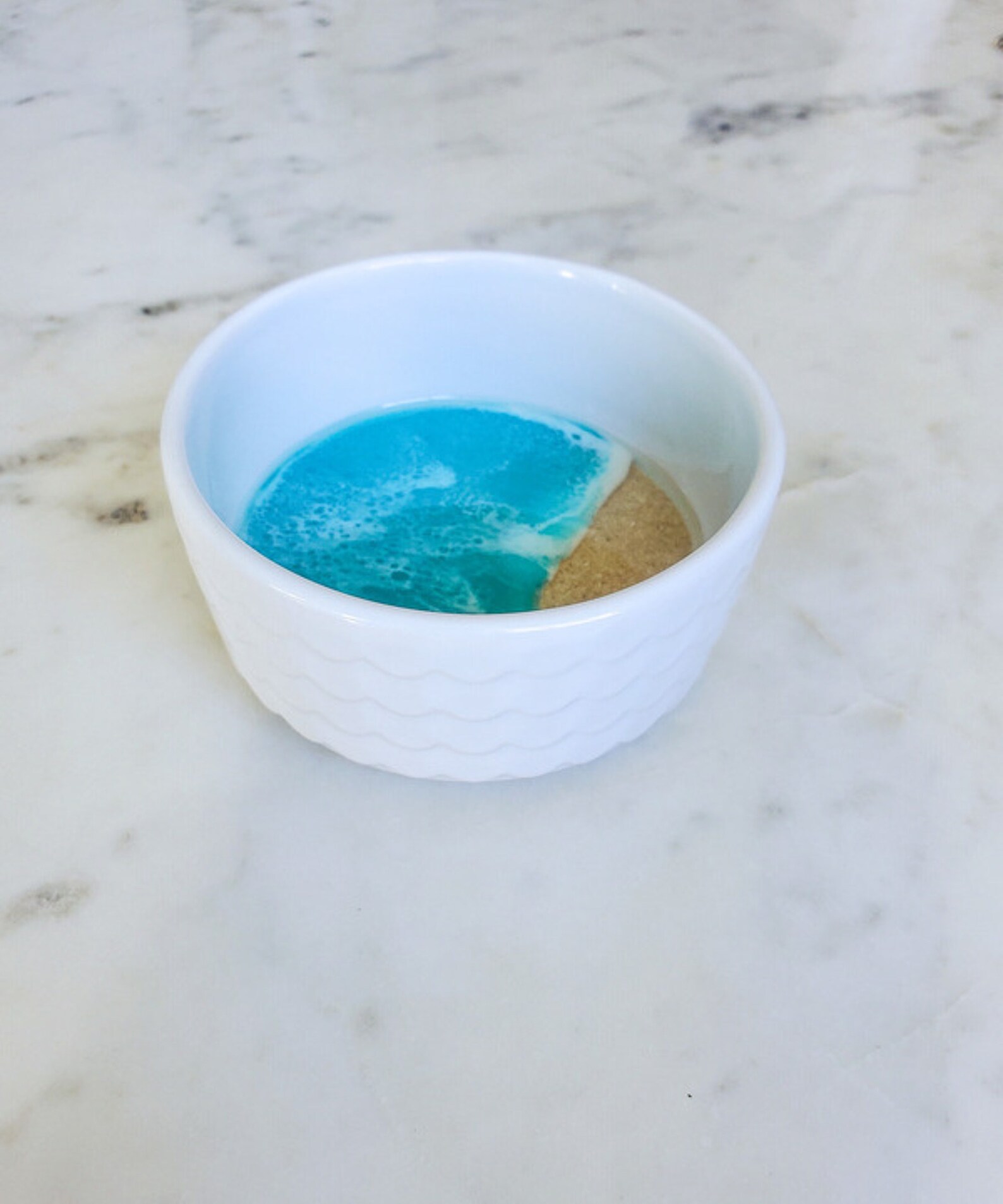 Ceramic Dish Ocean Waves Hawaiian Art Ocean Resin Bowl for Charcuterie ...