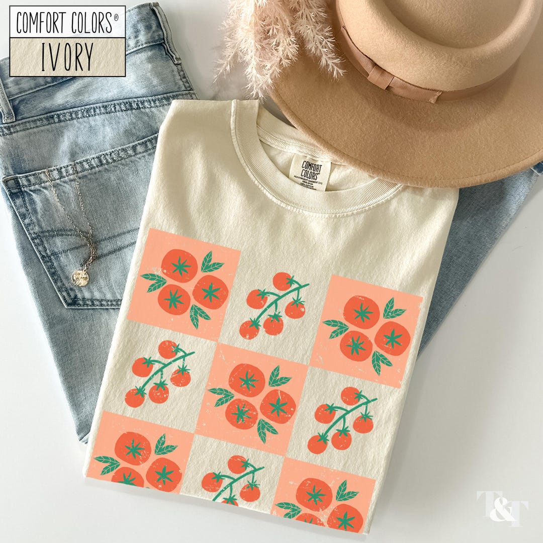 Retro Checkered Summer Comfort Colors® Shirt, Cute Spring Shirts ...
